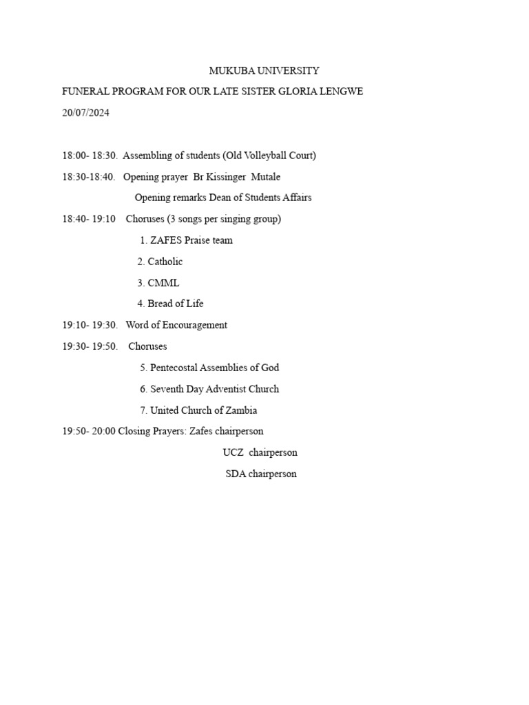 Funeral Program | PDF