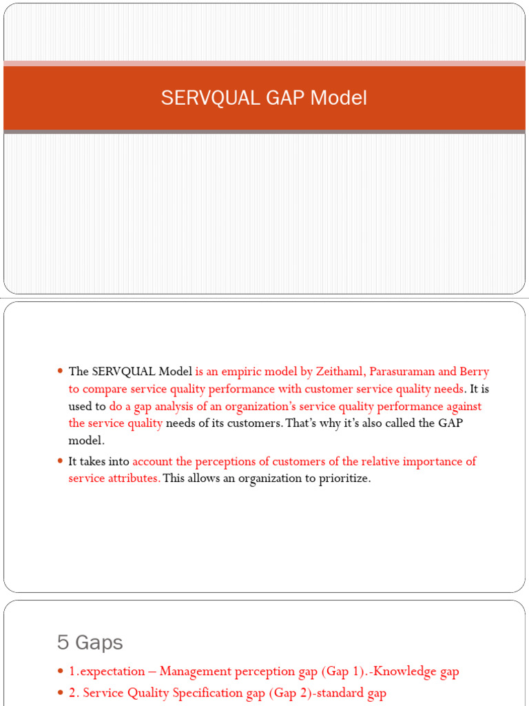 SERVQUAL GAP Model | PDF | Psychological Concepts | Marketing