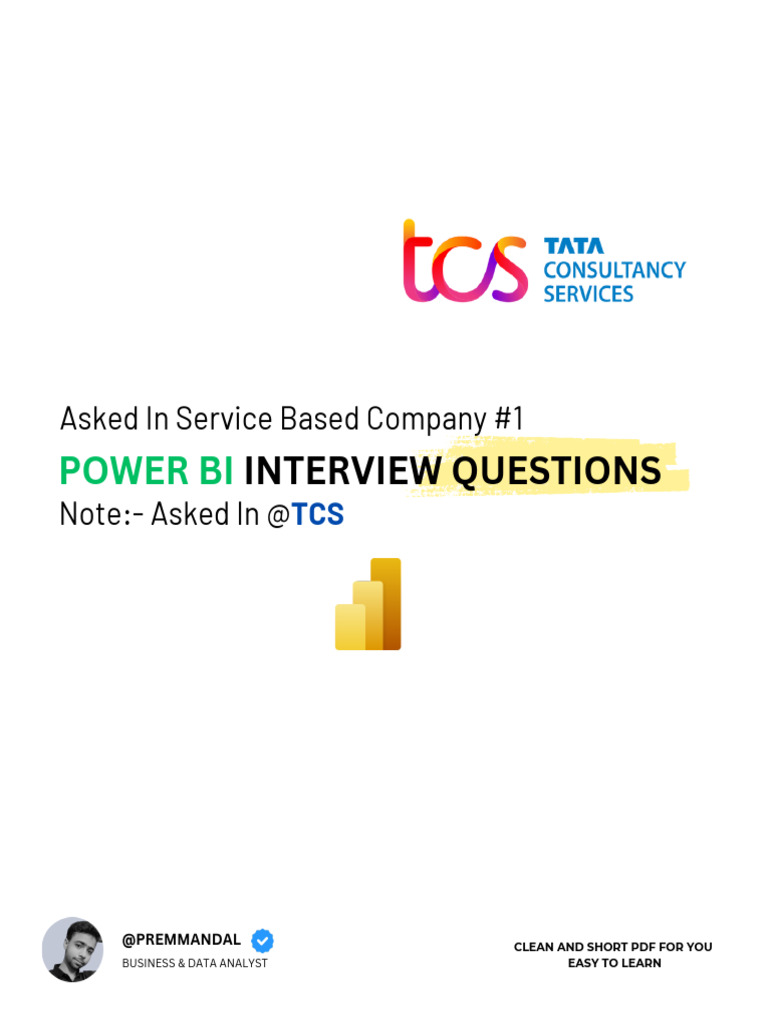 Power Bi Interview Question Asked in TCS | PDF | Databases | Table (Database)