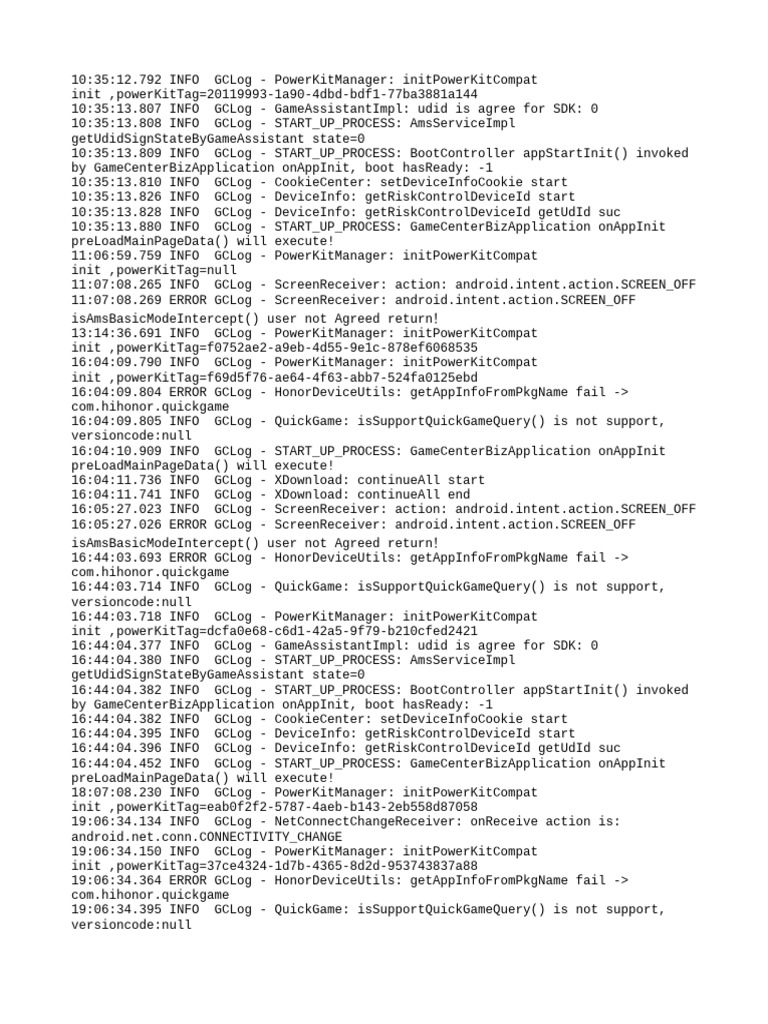 GameCenter Startup Logs | PDF