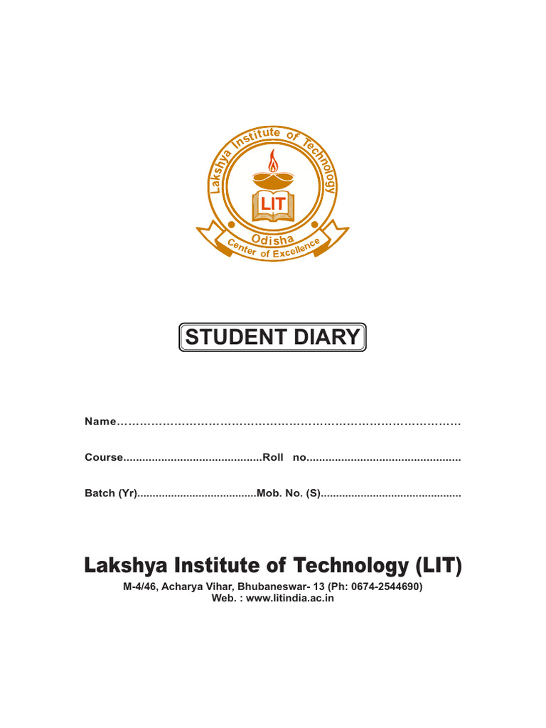 LIT Student Diary Guidelines and Rules | PDF