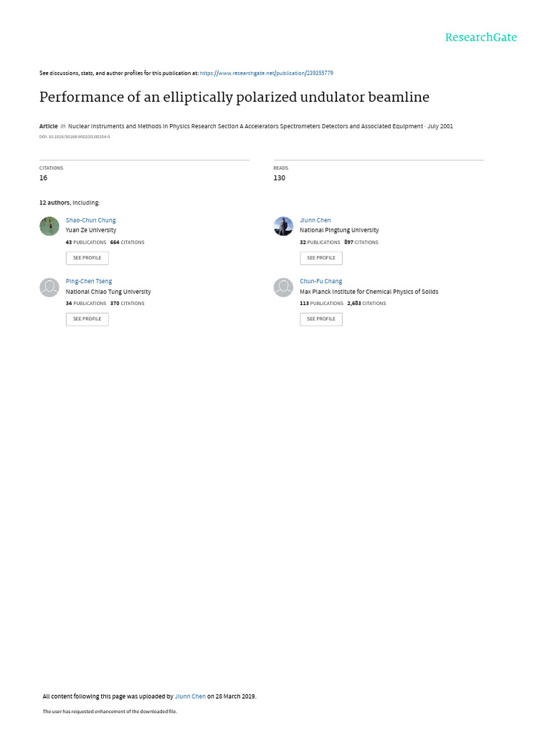 Performance of An Elliptically Polarized Undulator | PDF ...