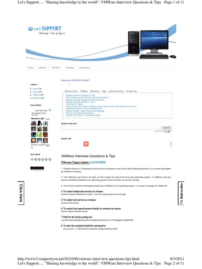 Vmware Interview Questions | PDF | V Mware | Virtual Machine