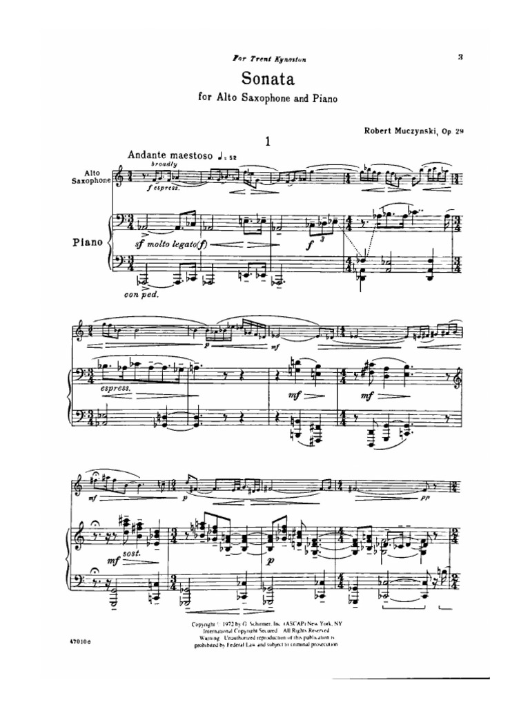 Muczynski Sonata | PDF