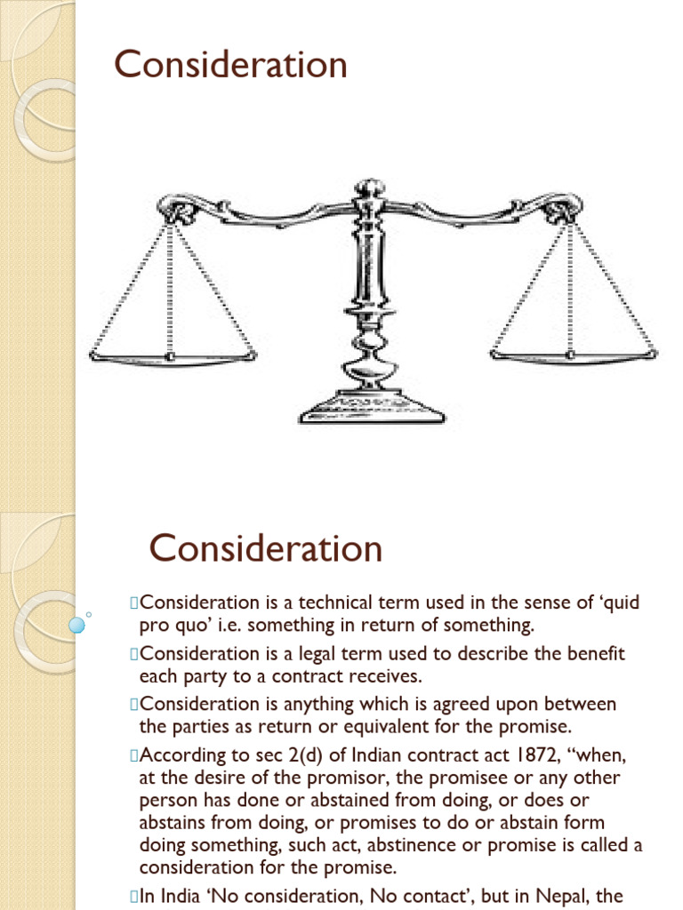 Consideration | PDF | Assignment (Law) | Consideration