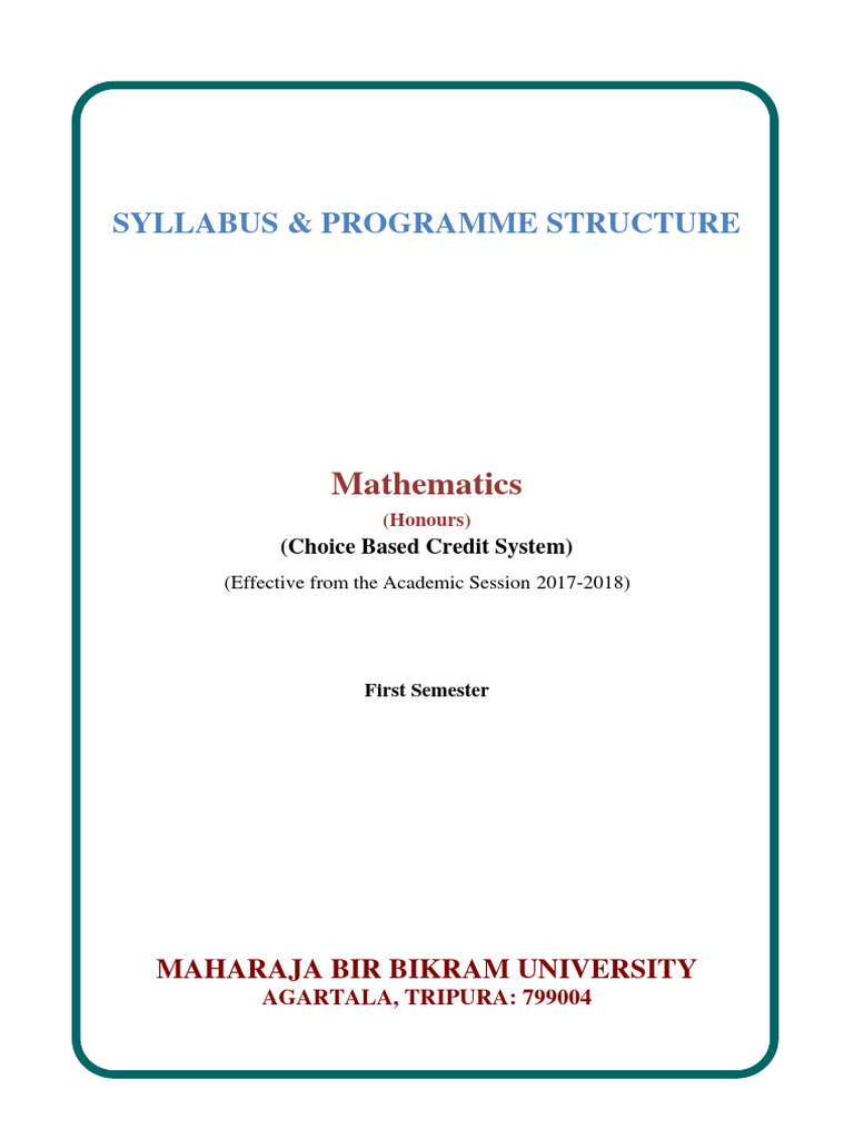 Mathematics Honours 1st Semester | PDF | Matrix (Mathematics) | Equations