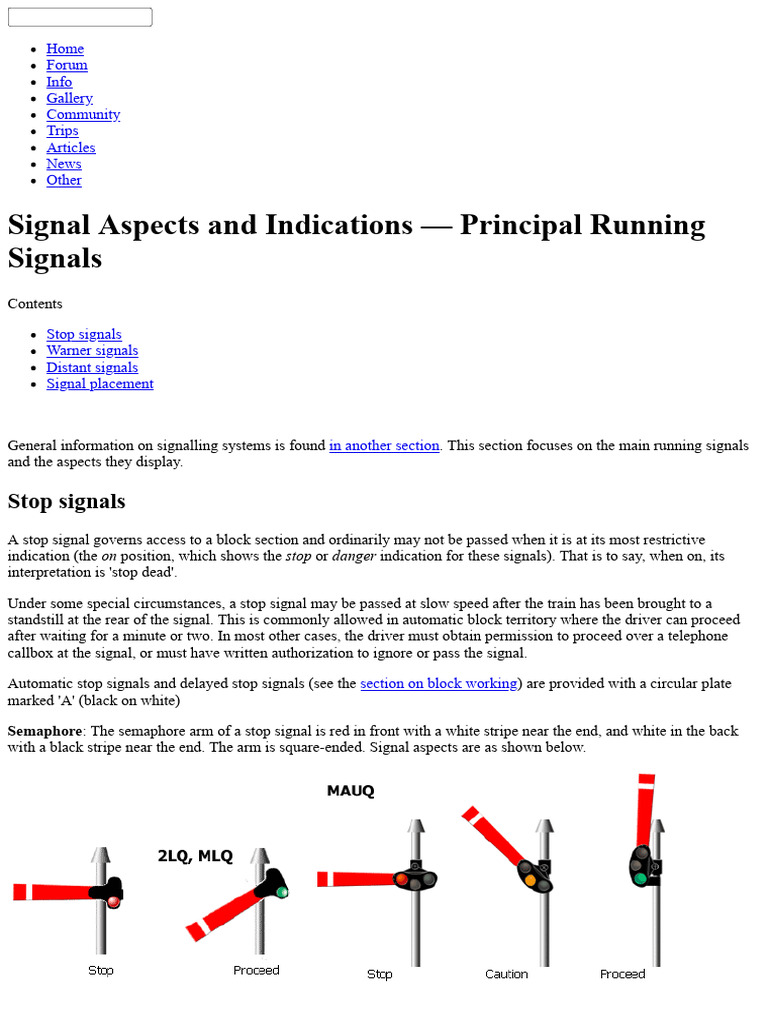 Indian Railways Signal Aspects and Indications - Principal Running ...