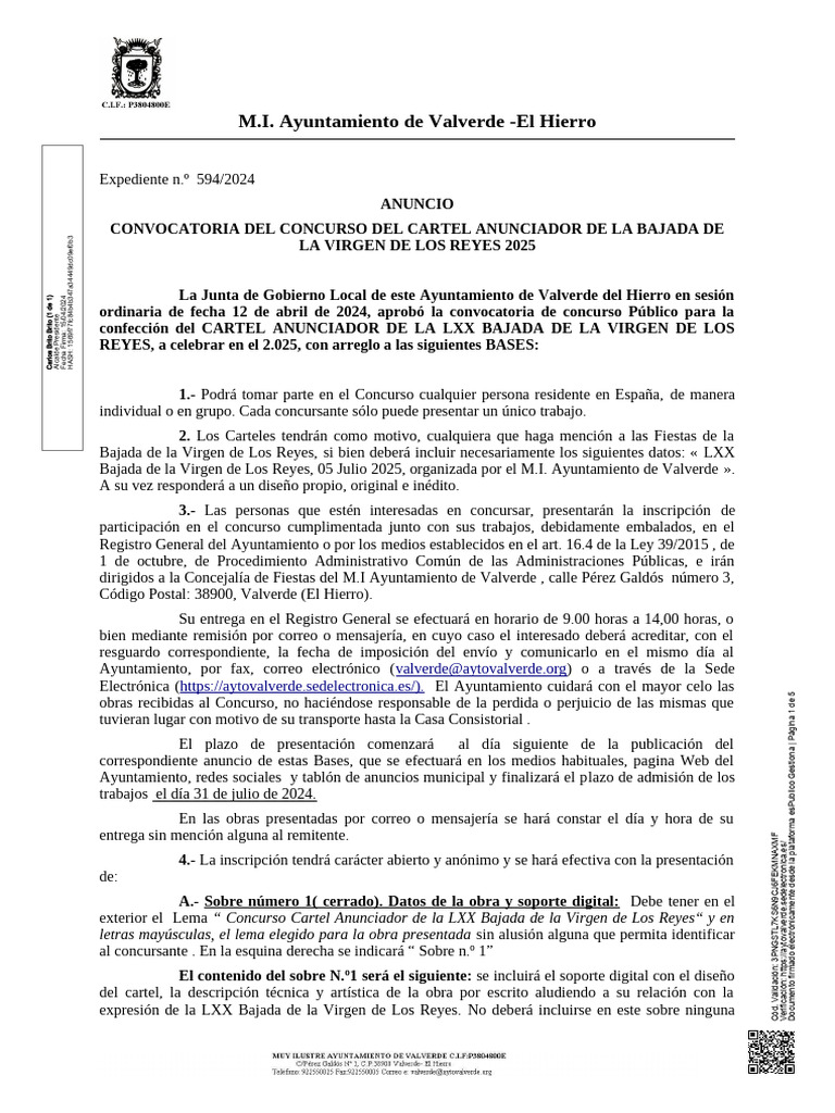 Bases Concurso | PDF | Póster | Documento de identidad