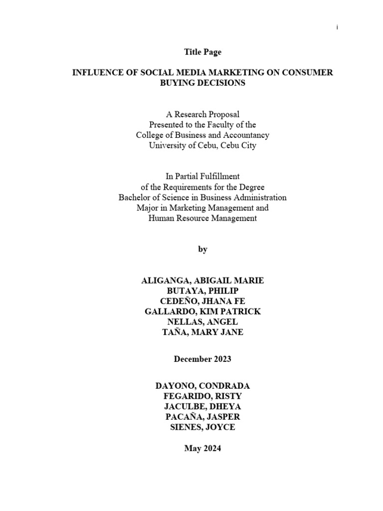 Influence of Social Media Marketing Research | PDF | Popular Culture ...