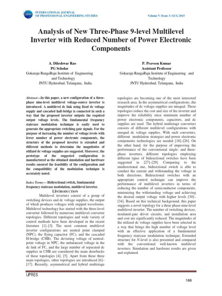 Publication 1 | Download Free PDF | Power Electronics | Power Inverter