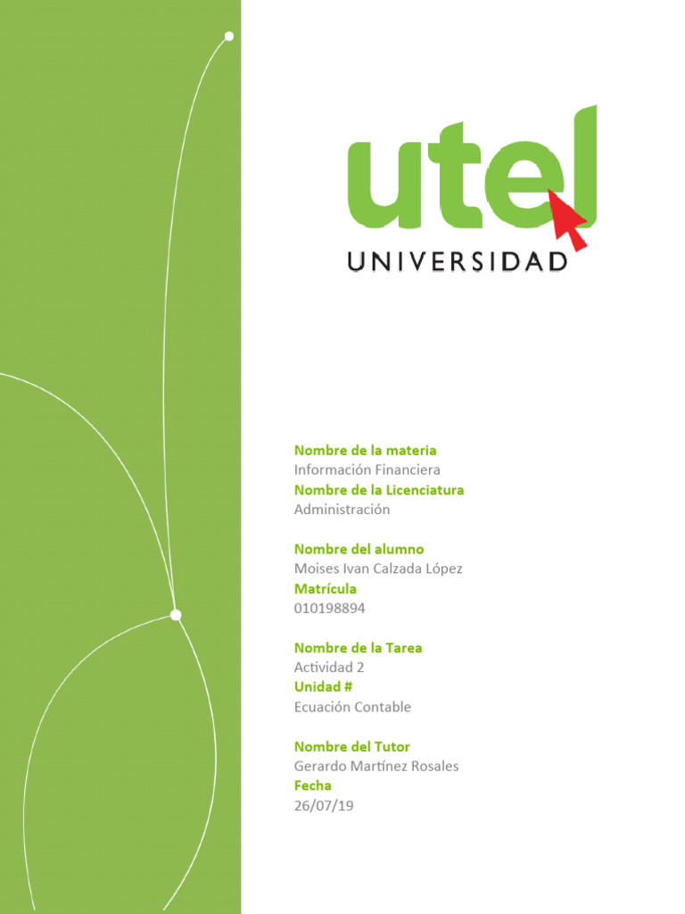 Tarea Ivan Calzada Informacion Financiera | PDF | Contabilidad | Economias