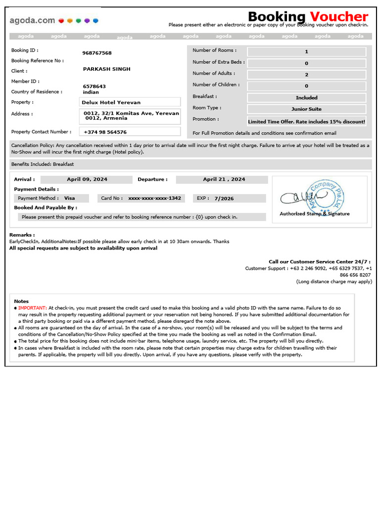 Booking Voucher Parkash Singh | PDF