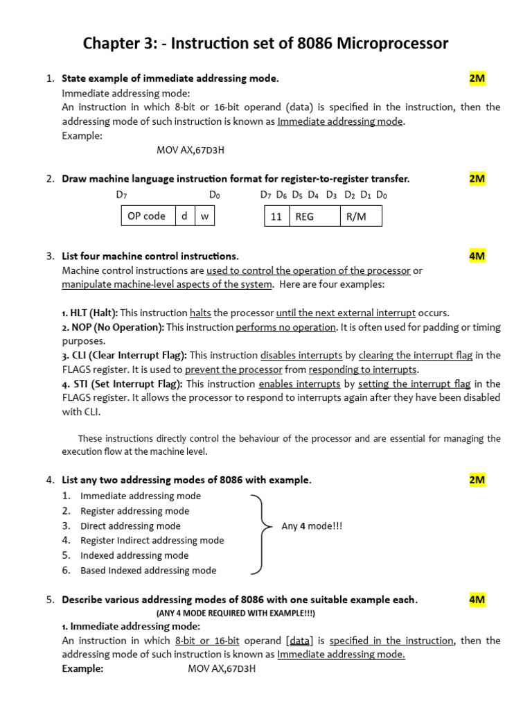 MIC Unit-3,4&5 Answer (2023-24) | PDF | Computer Hardware | Central ...