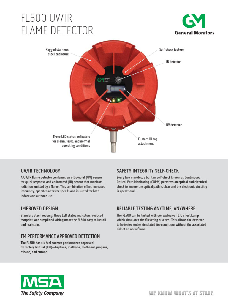 UV-IR Flame Detector Catalogue | PDF | Ultraviolet | Infrared