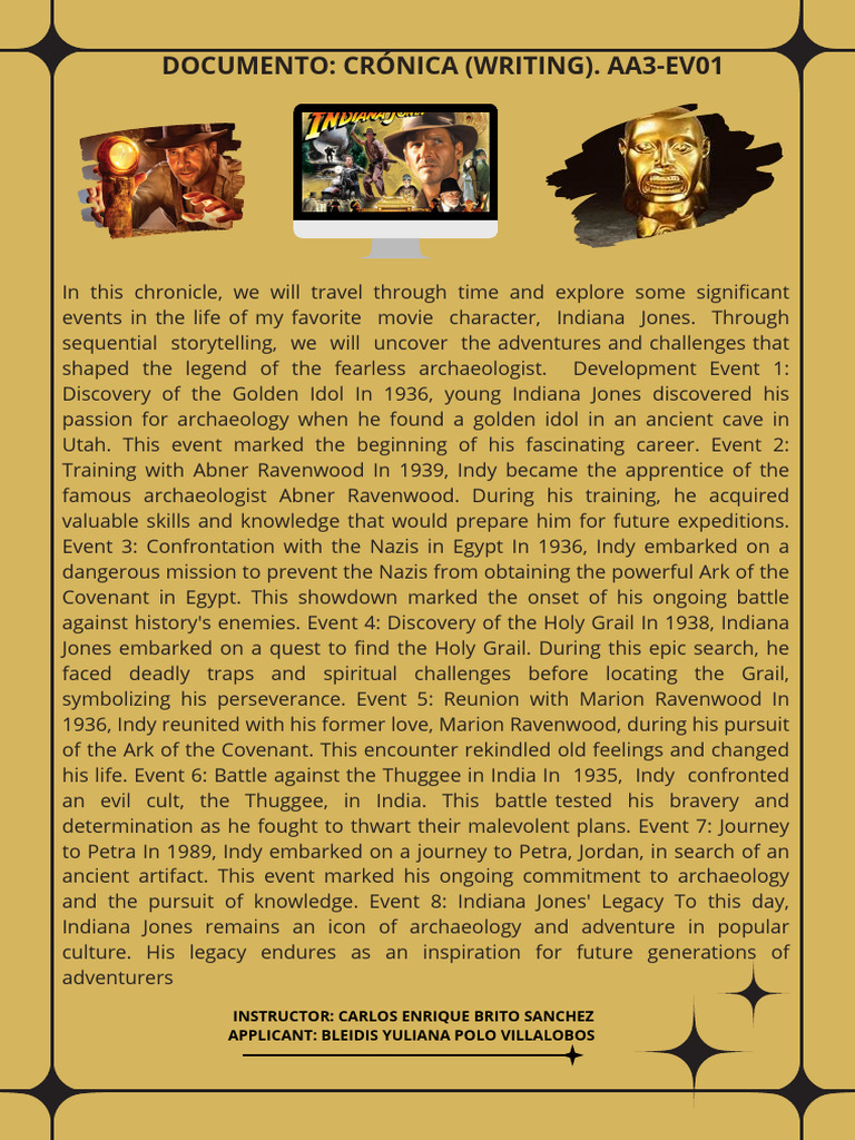 Documento. Crónica Writing. AA3-EV01 | PDF | History | Young Adult