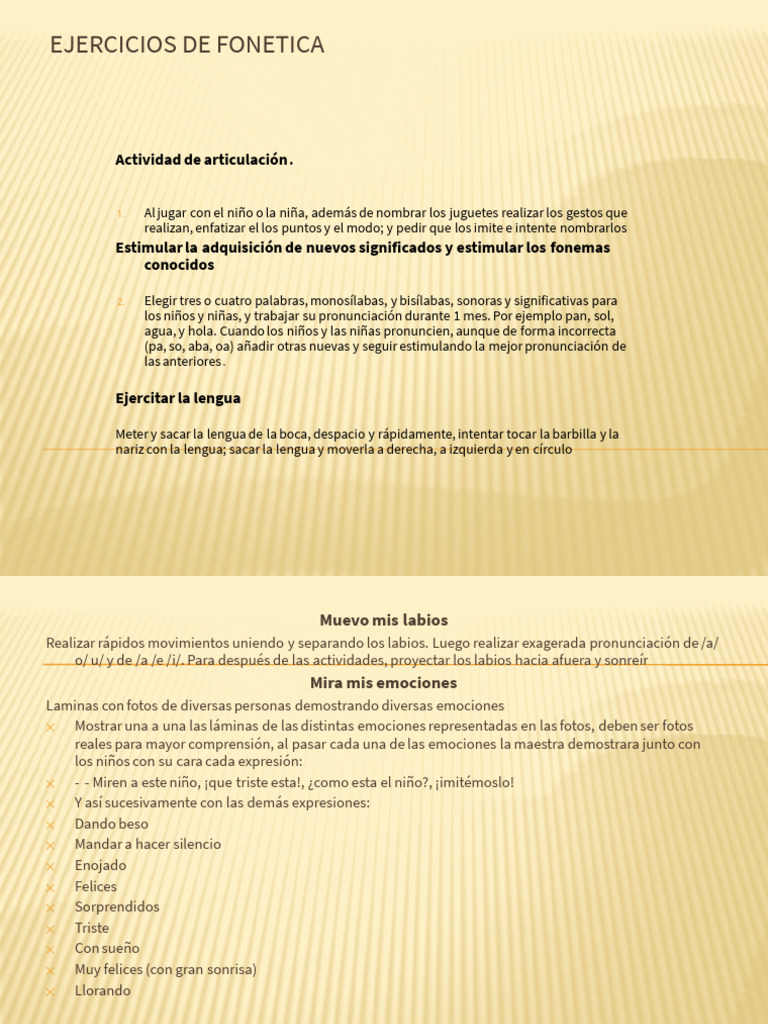 Ejercicios de Fonetica | PDF