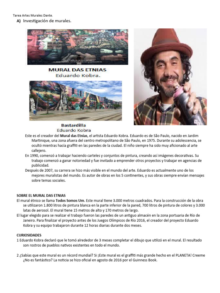 Investigacion de Murales | PDF | Pintada | Arte callejero