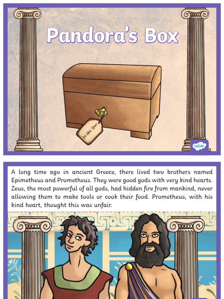 t2 H 4221 Pandoras Box Ancient Greek Myth Story Ver 2 | PDF ...