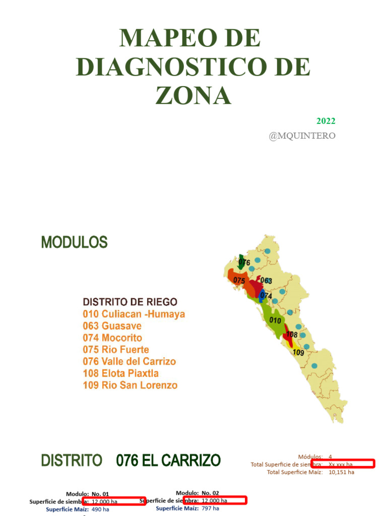 Modulos de Rioego Sinaloa | PDF | Maíz