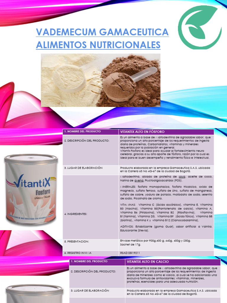 Vademecum Gamaceutica | PDF | Vitamina | Alimentos
