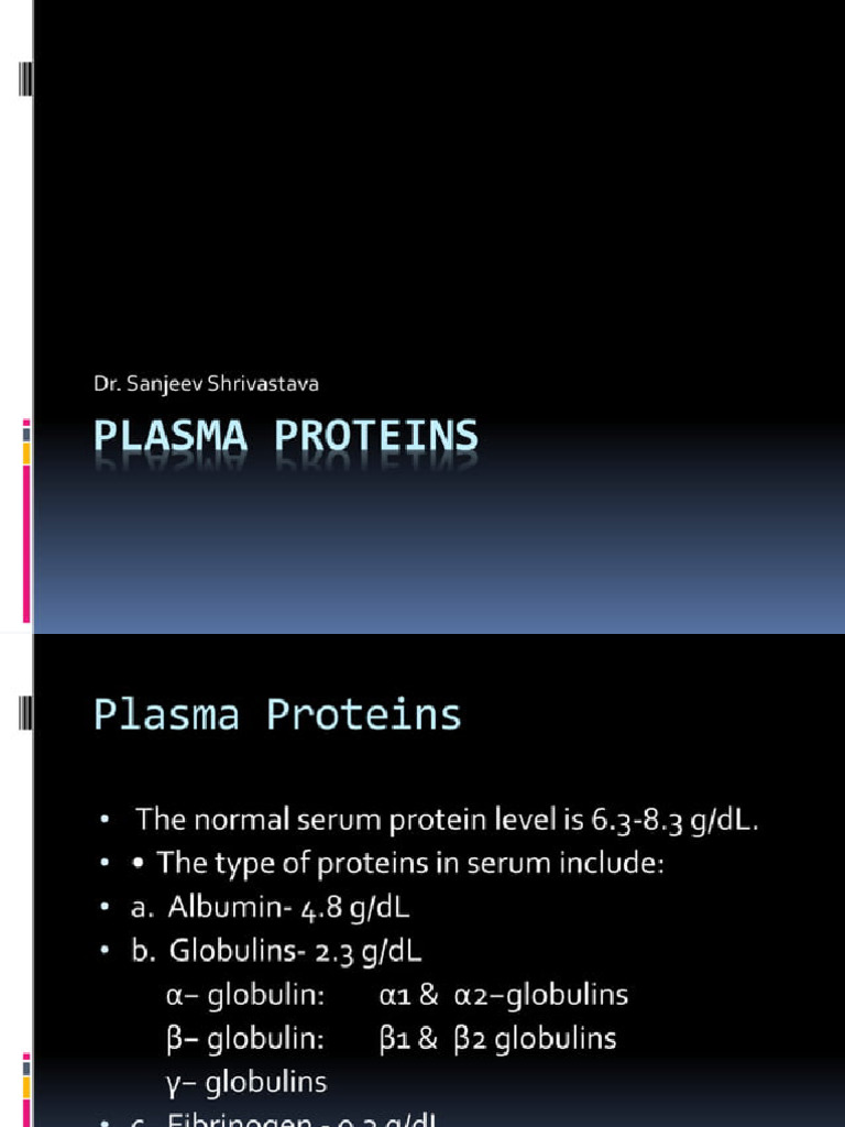 Plasma Proteins | PDF