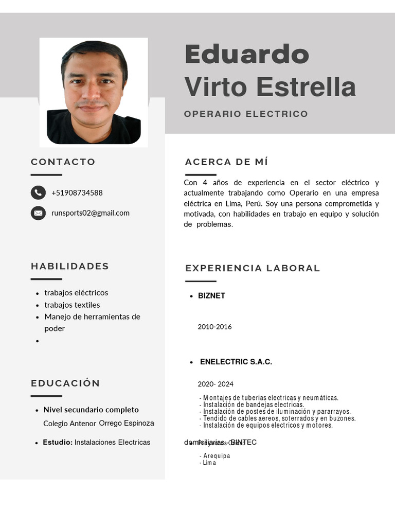 CV Eduardo Virto | PDF