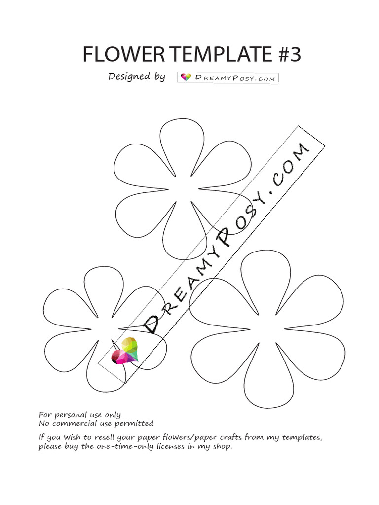Dreamy Posy - Flower Template #3 | PDF