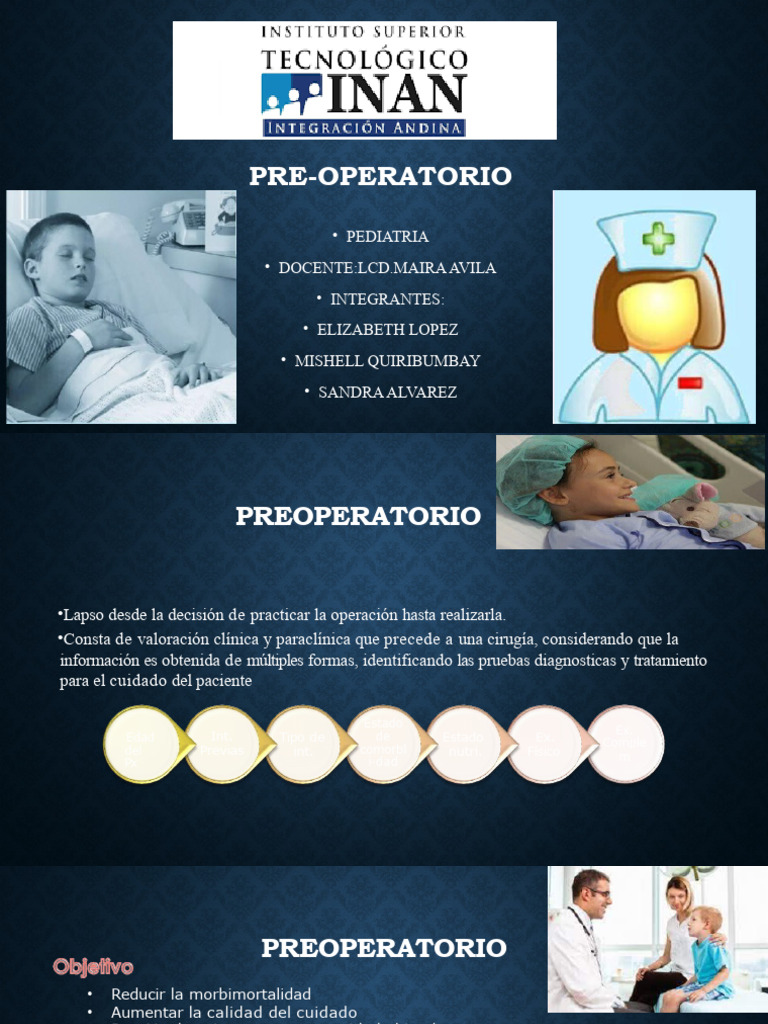 Pre Operatorio | PDF | Cirugía | Enfermedades y trastornos