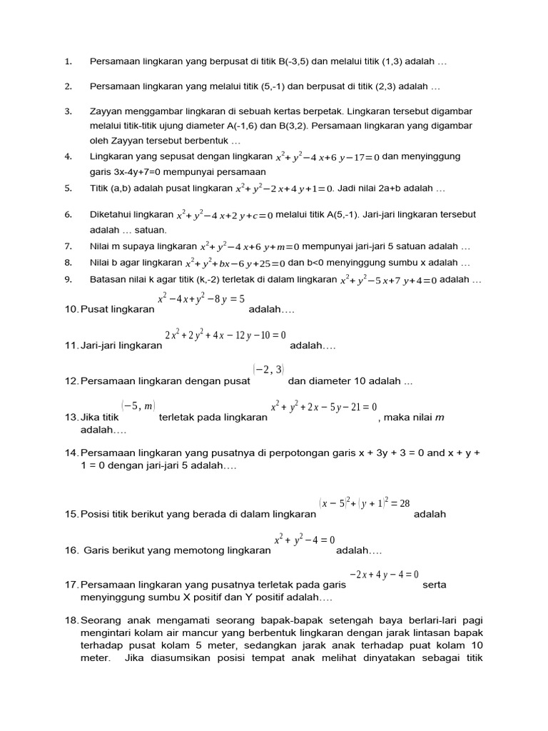 Kisi-Kisi MTK Peminatan 2024 | PDF