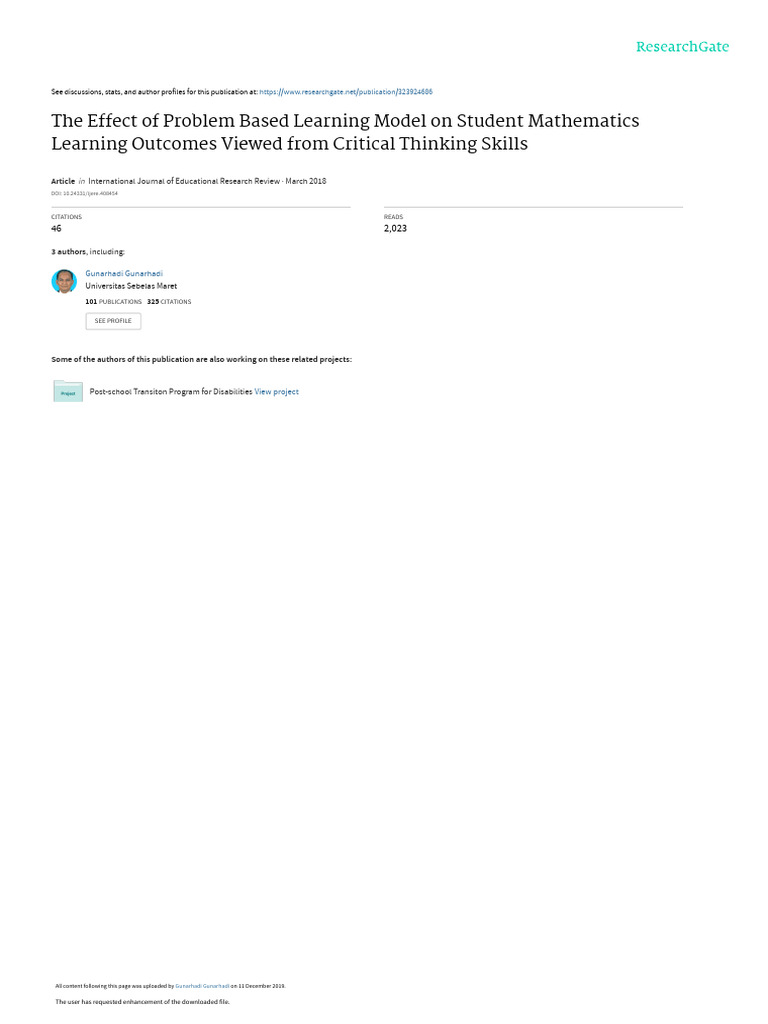 Ijere Journal Revisedpdf | PDF | Analysis Of Variance | Learning