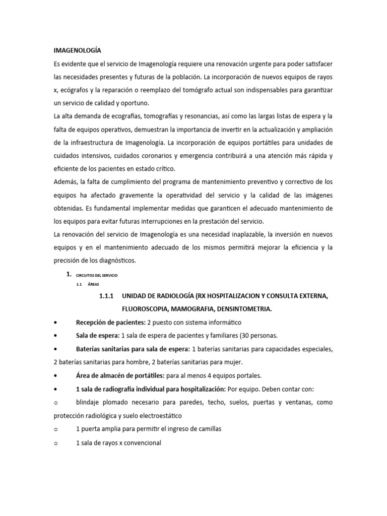 Plan Medico | PDF | Imagenes medicas | Hospital