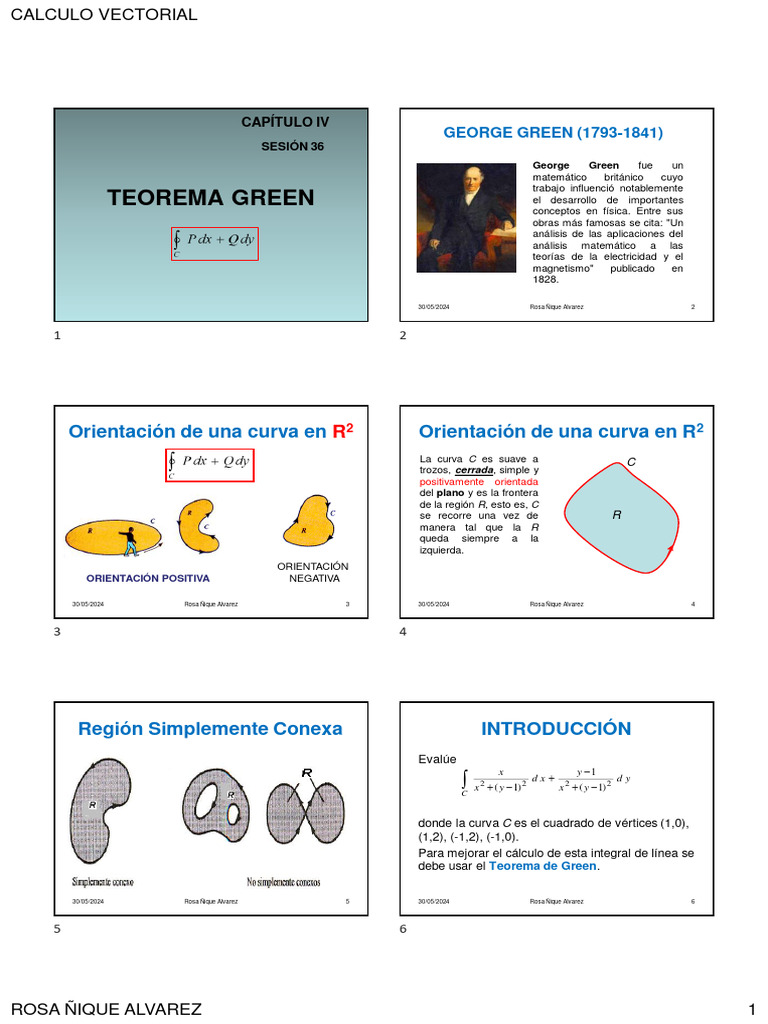 Teorema de Green en Cálculo Vectorial | PDF | Integral | Análisis ...