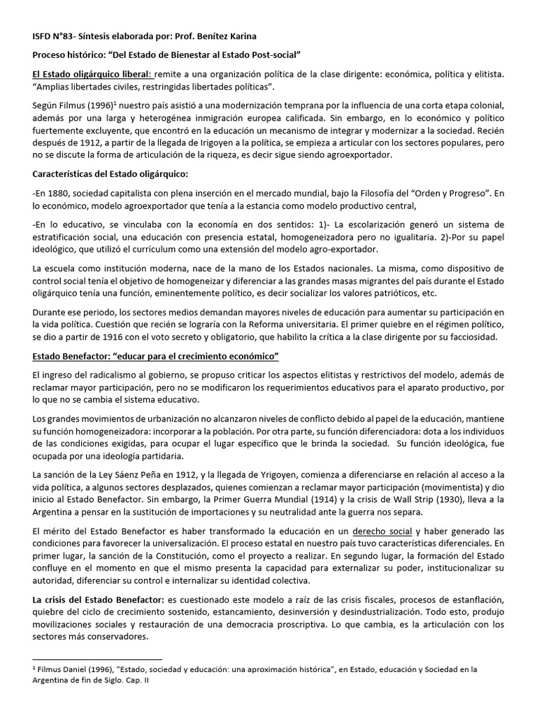 Síntesis De Modelos De Estado Y Educación Pdf Democracia