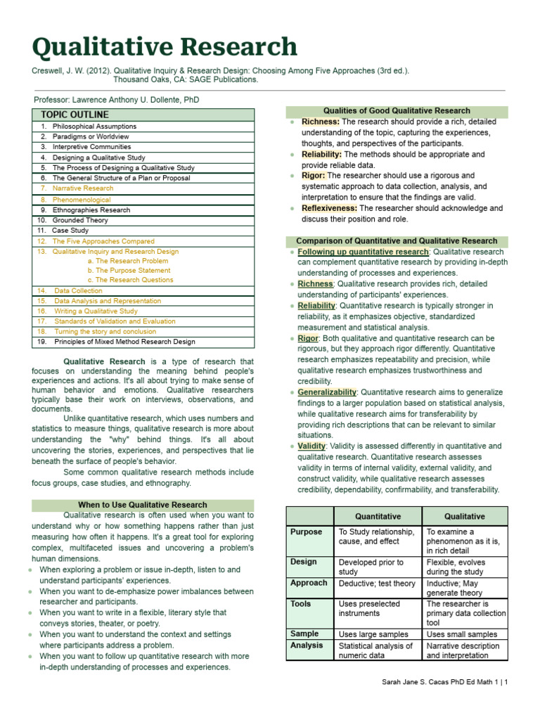 Qualitative Research | PDF | Qualitative Research | Methodology Qualitative Research | PDF | Qualitative Research | Methodology