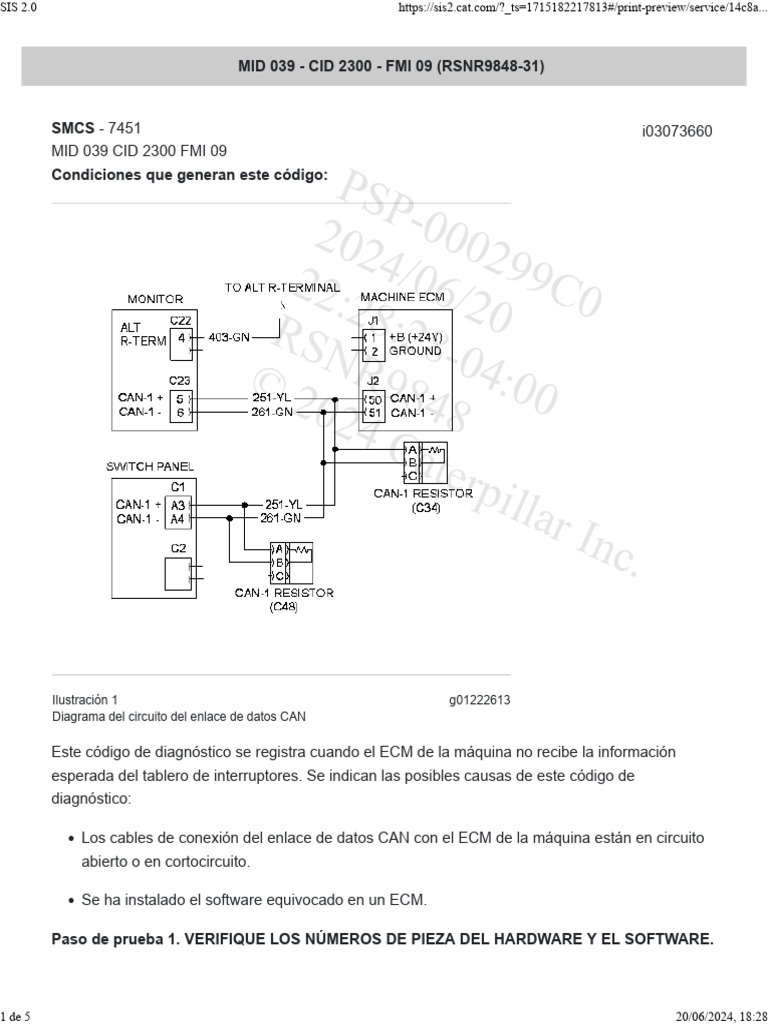Codigo Mid 039 - Cid 2300 - Fmi 09 | PDF | Conector eléctrico | Cambiar