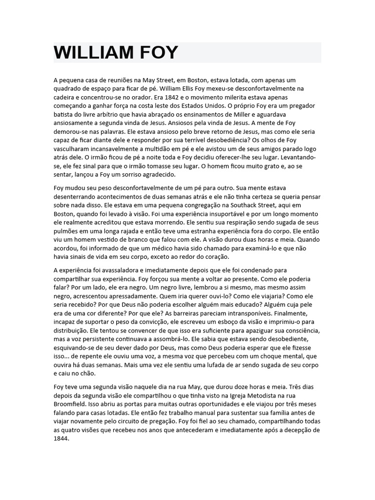 William Foy | PDF