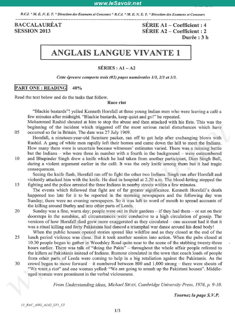 13 Bac Ang A1a2 Lv1 Ci | PDF