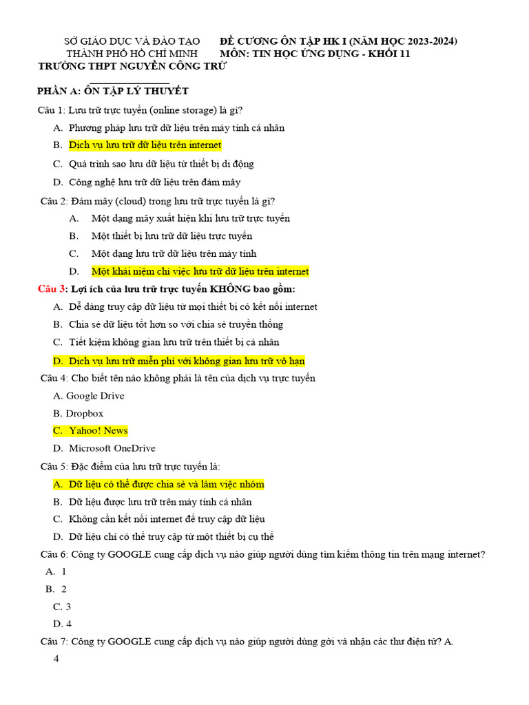 De Cuong-HK1 K11 | PDF