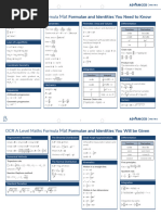 Edexcel A Level Maths Formula Sheet | PDF | Classical Geometry ...