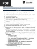 BCI Check List Abertura de Conta Empresa | PDF