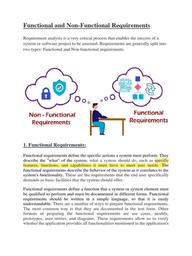 Functional and Non-Functional Requirements | PDF | Software Testing ...