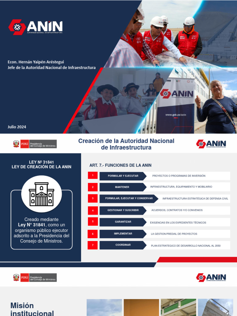 Autoridad Nacional de Infraestructura - ANIN | PDF | Geografía Física | Ciencias de la Tierra