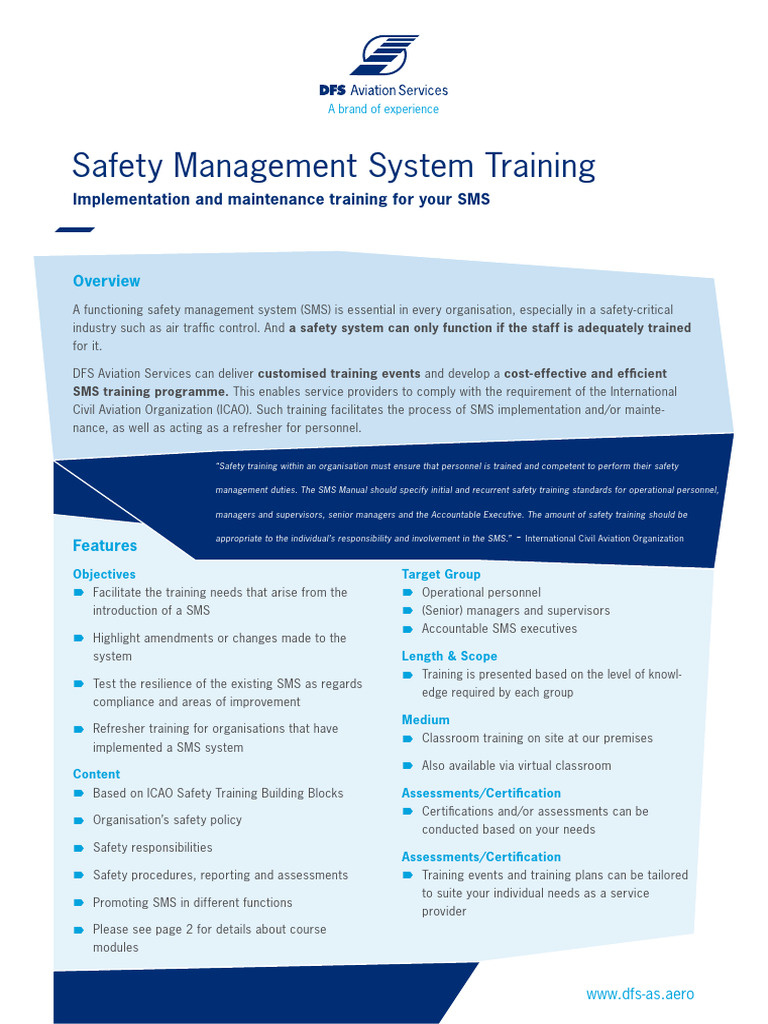DAS Flyer Safety Management System Training | PDF | Safety