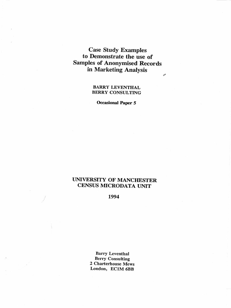 05 Case Study Examples | PDF | Statistical Data Sets