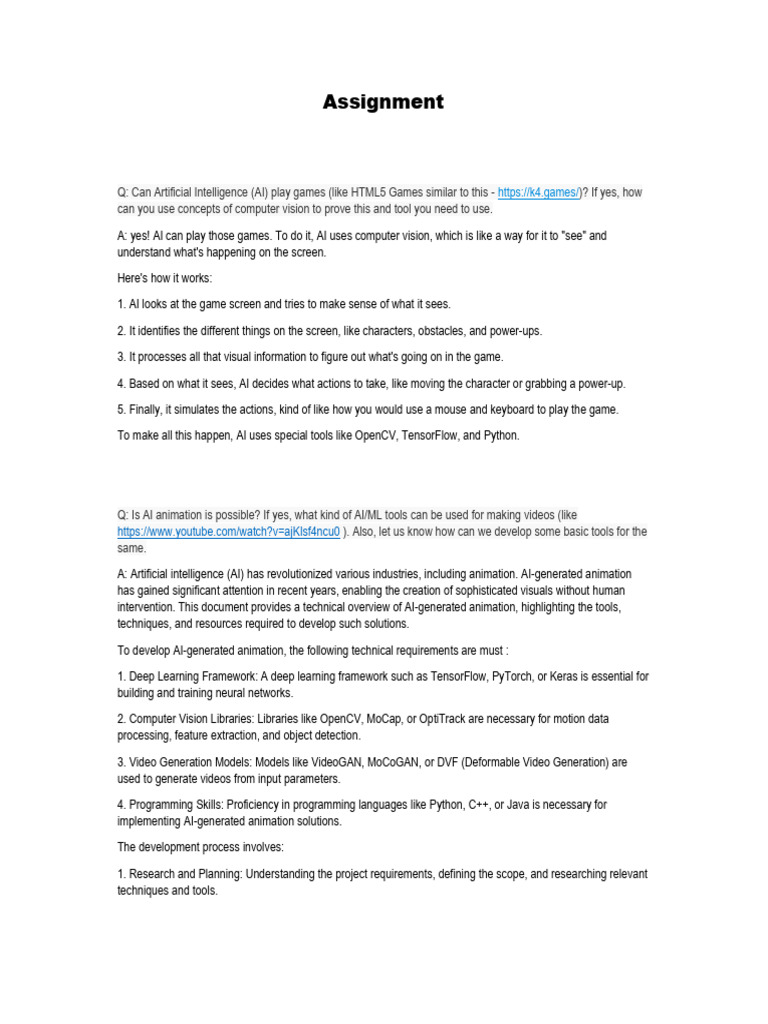 Assignment | PDF | Artificial Intelligence | Intelligence (AI) & Semantics