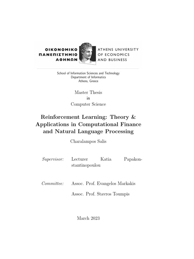 Salis_Grad_Thesis | PDF | Applied Mathematics | Mathematics