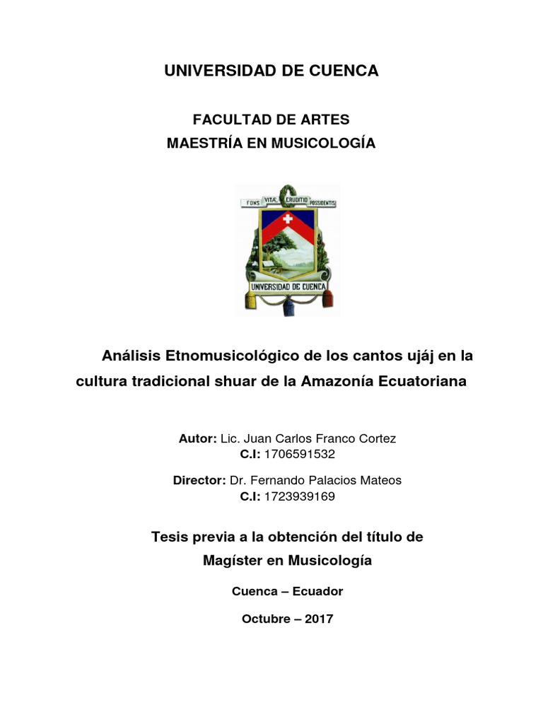 Análisis Etnomusicológico de Los Cantos Ujáj | PDF | Escala (música ...
