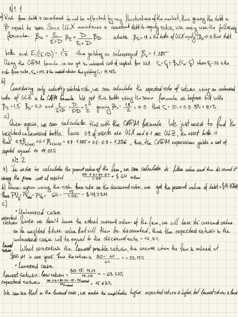 MFE - Assignment 8 - 2023 PDF | PDF | Capital Asset Pricing Model | Discounting