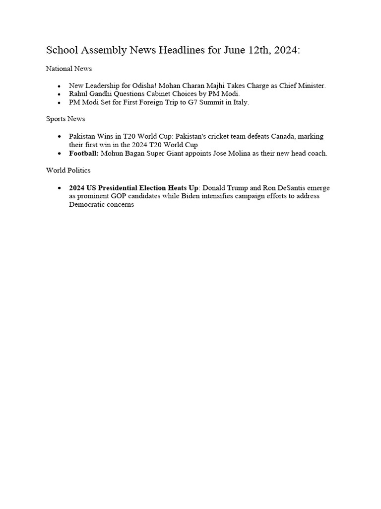 School Assembly | PDF