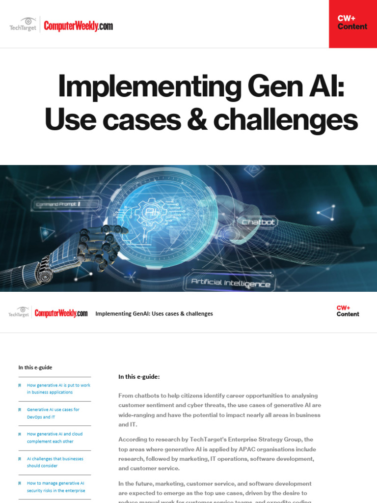 Implementing GenAI Use Cases and Challenges | PDF | Artificial Intelligence | Intelligence (AI ...